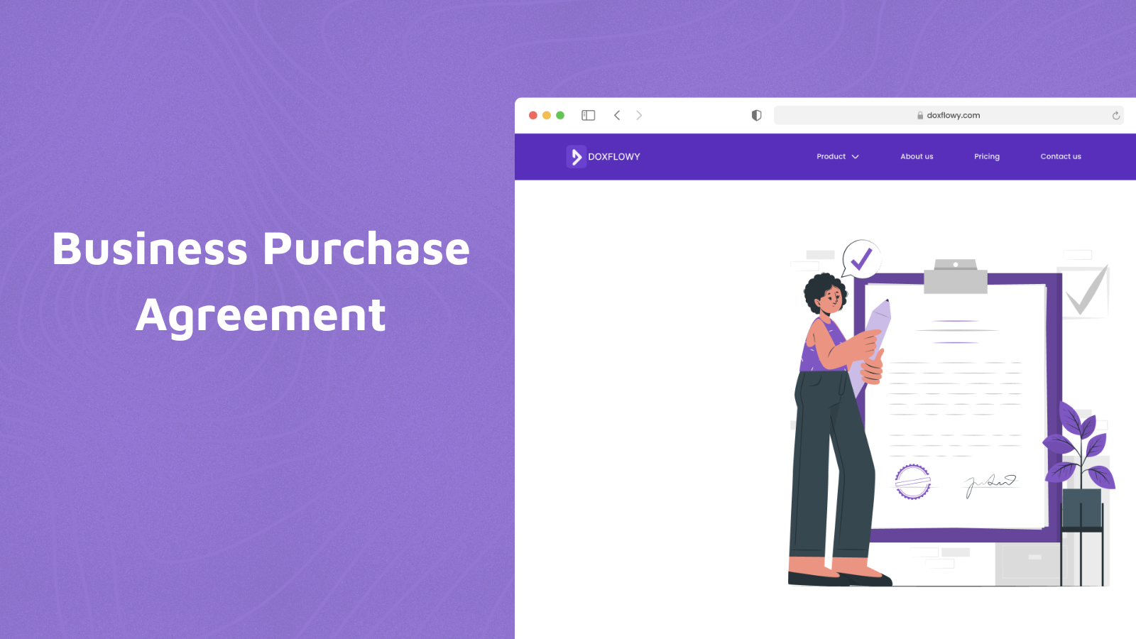 Free Business Purchase Agreement Template - DoxFlowy